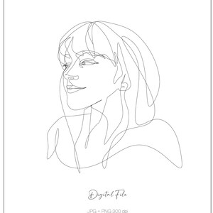 Thread of Lives Custom Line Art Portrait Unique Drawing | Etsy