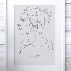 Thread of Lives Custom Line Art Portrait Unique Drawing | Etsy