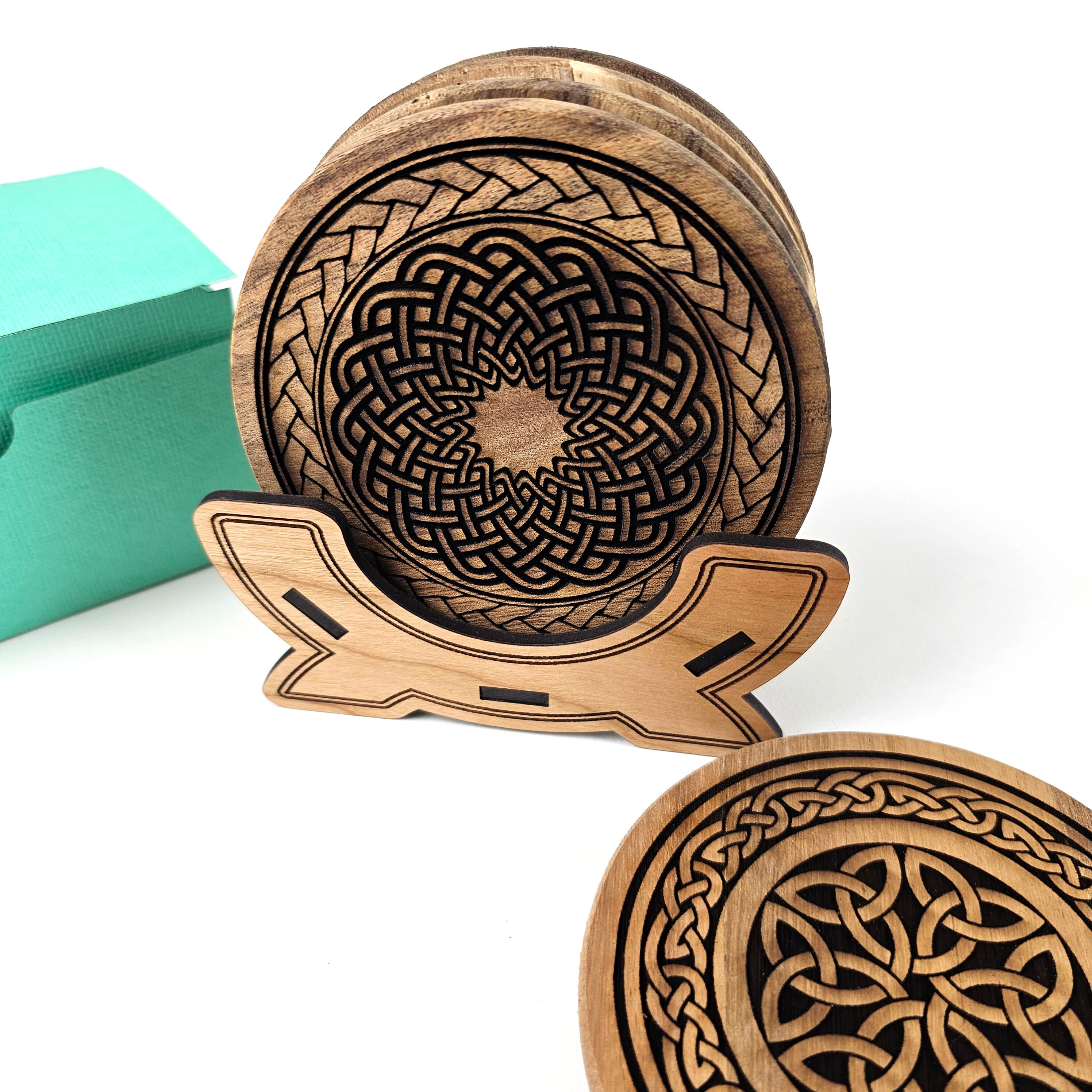 Celtic, Viking Coasters, Set of 5 Design 2 Celtic Design Viking Style ...