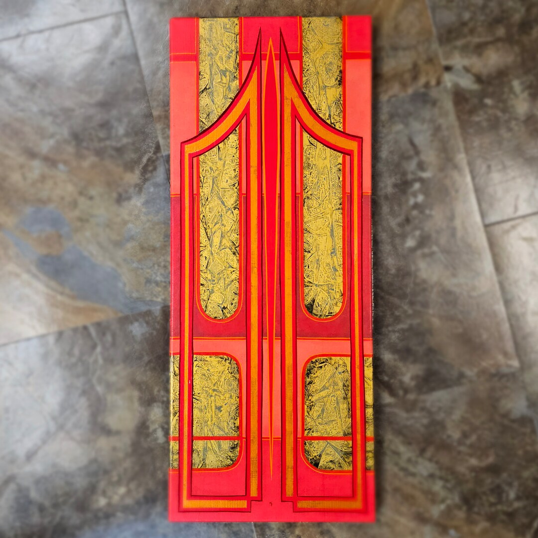 The Devil Wears Red Painting on Canvas, Custom Paint, Stained Glass ...