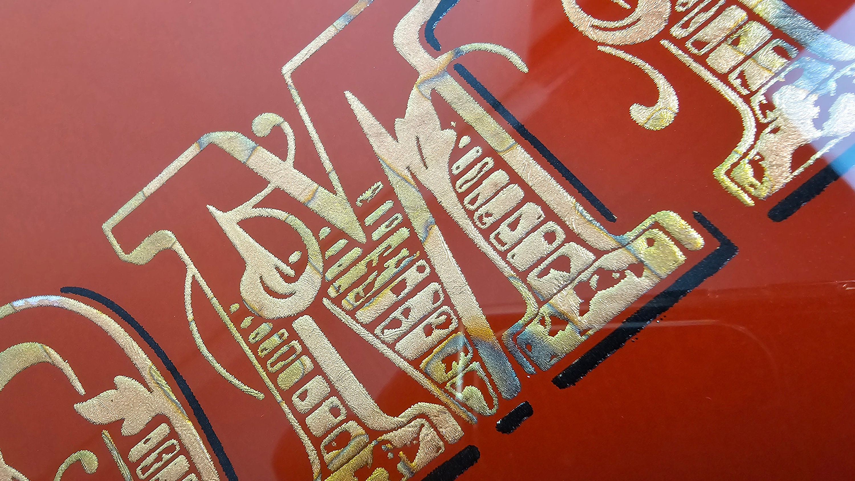 Welcome Sign. Reverse Glass Painting Gilding Crass Art - Etsy