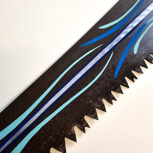 Pinstriped Saw, Hand Painted, Silver Leaf, Vintage Tool, Vintage Saw ...