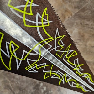 Pinstriped Saw, Hand Painted, Silver Leaf,vintage Tool, Vintage Saw ...