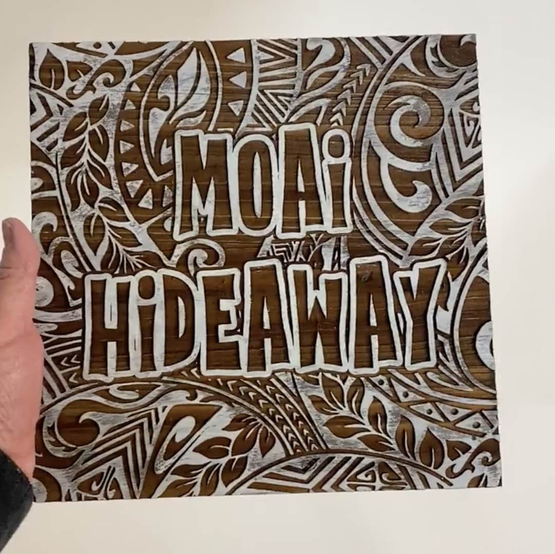 Personalized Wood Engraved Sign, Tiki Sign, Custom Art, Personalized ...