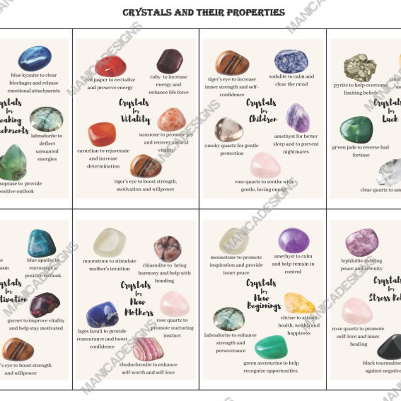Printable Crystal Cards - Etsy