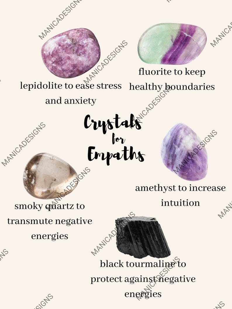 Set 2 Printable Crystal Cards, Instant Download Crystal Meaning Cards ...