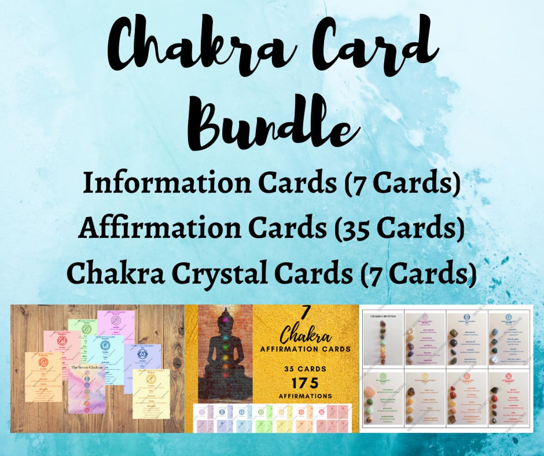 Chakra Bundle Printable Chakra Cards Information Cards - Etsy