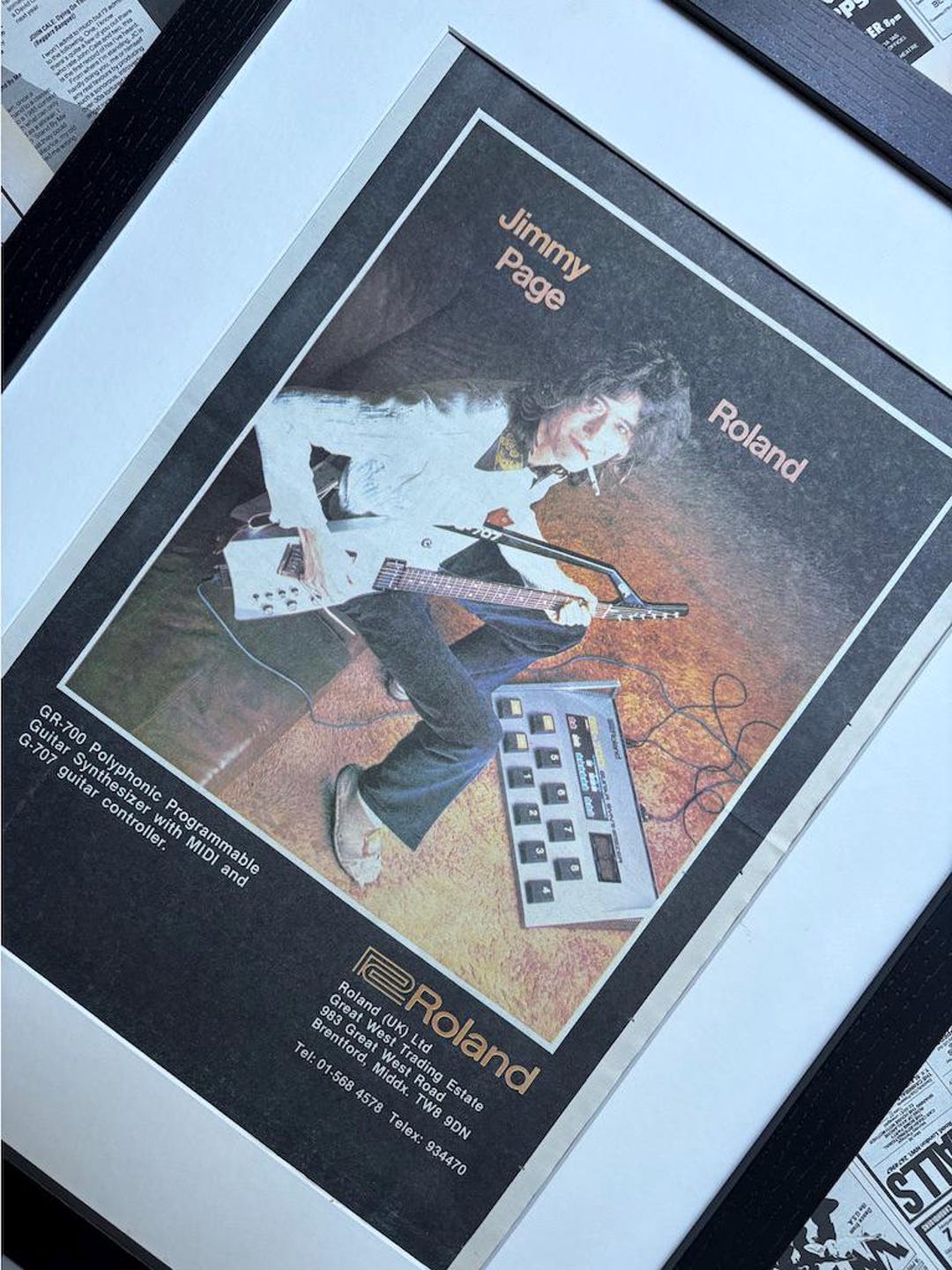 Very Rare 1984 Jimmy Page /roland/guitar/pedal/synthesizer/midi/gr-700/ ...