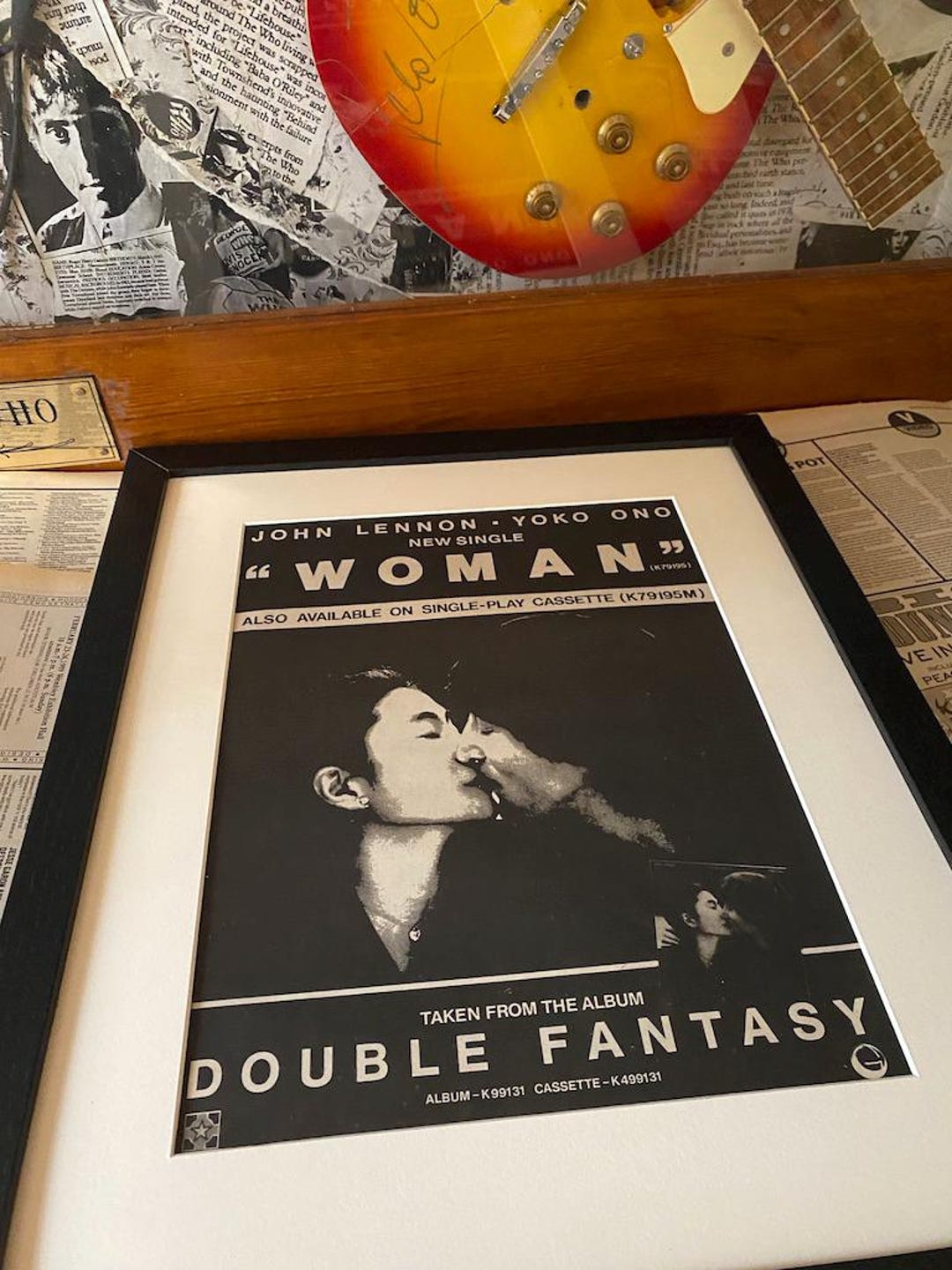 Rare Vintage Original 1981 John Lennon and Yoko Ono Music Paper Poster ...