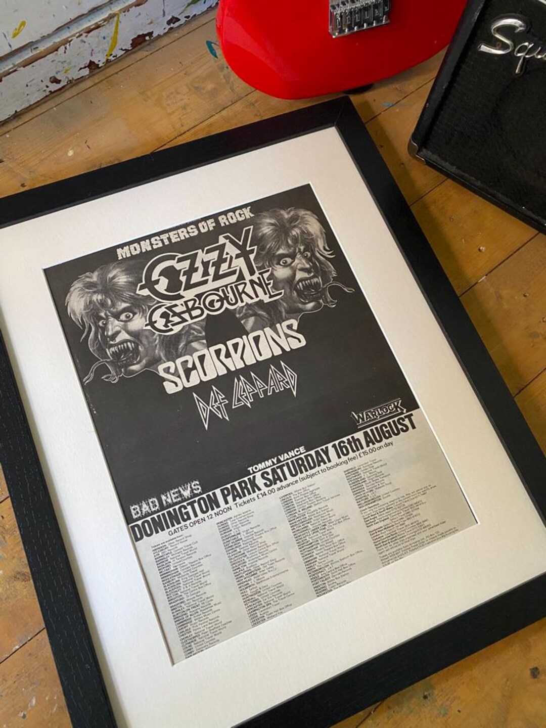 Very Rare Original 1986 Monsters of Rock Music Paper Poster Advert ...