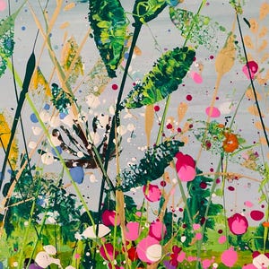 Joyce. Hand Painted Original Art on a up Cycled Canvas 150cm X 50cm ...