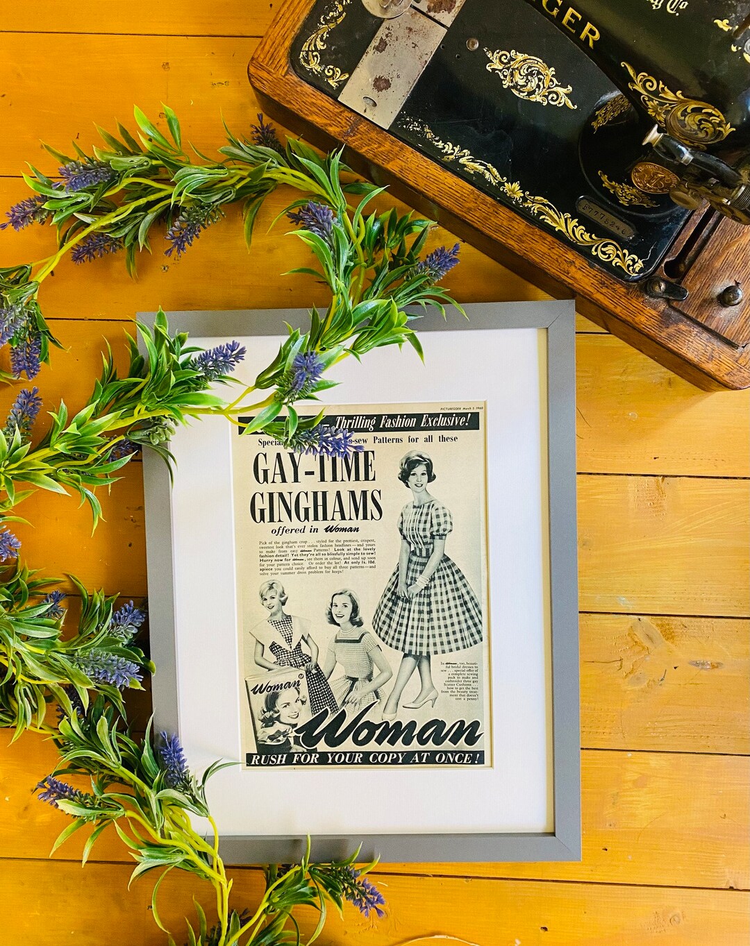 Original Vintage Woman Sewing Pattern Advert 1950s - Etsy UK