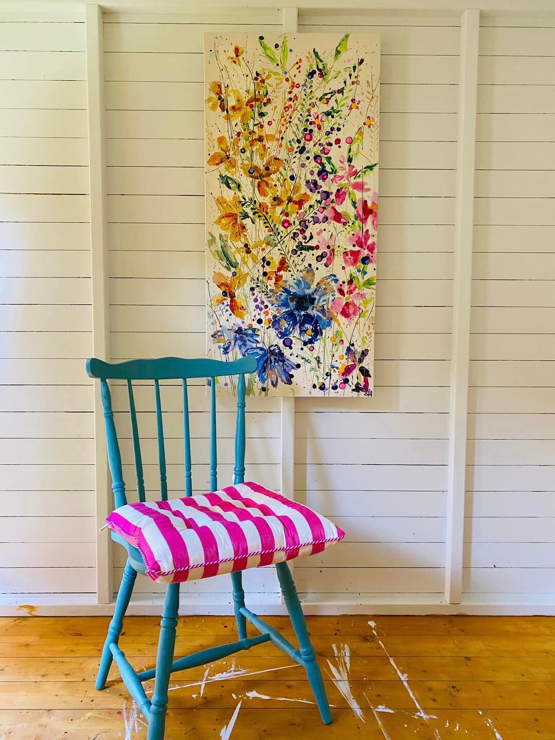 Molly…hand Painted Original Art on a up Cycled Canvas 110cm X 55cm - Etsy