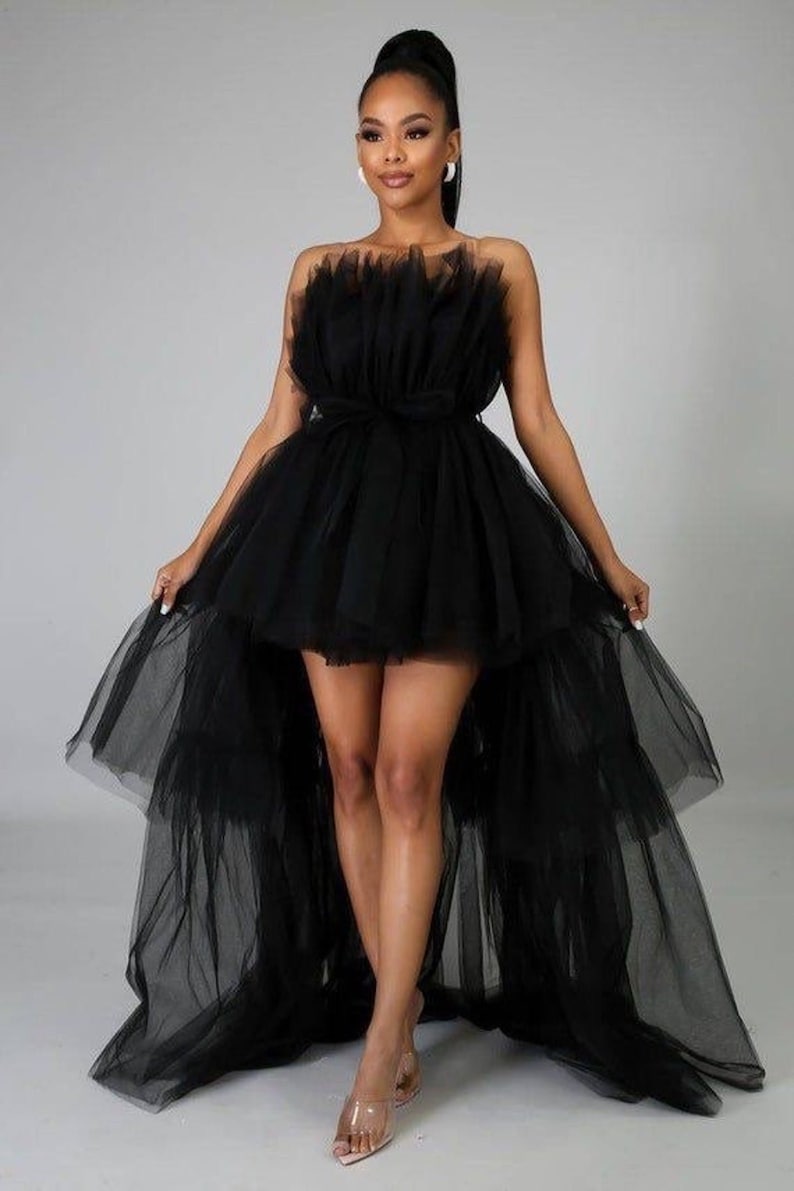 High Low Layered Tulle Dress Extra Puffy Tulle Hi Low Prom Etsy