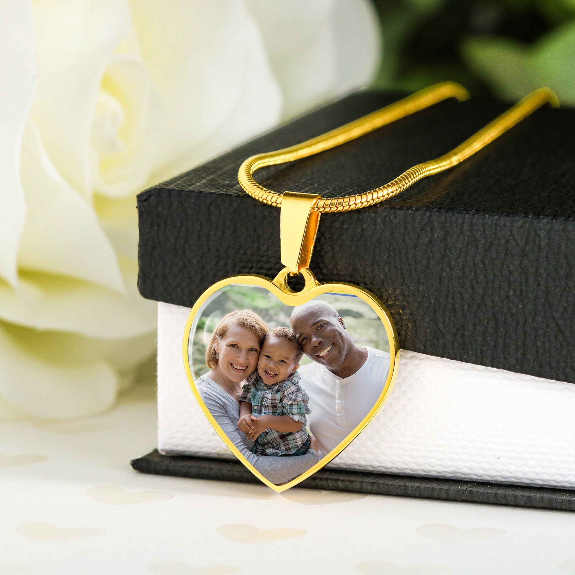 Picture Necklace, Personalized Gift for Her, Custom Photo Pendant ...