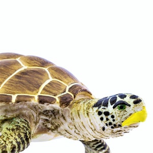 LOGGERHEAD TURTLE Figurine Figures Large Miniature Figurines Plastic ...