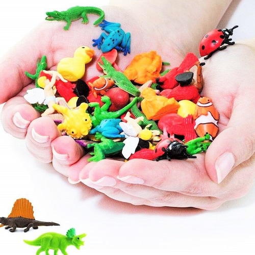 Random Assortment of Tiny Rubber Animals Etc. Figures Safari - Etsy
