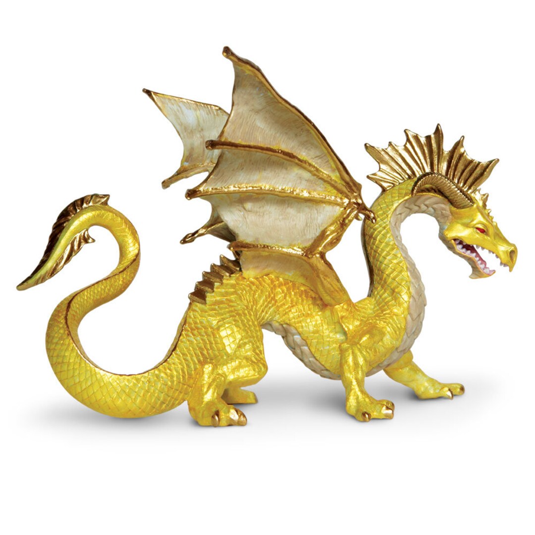 GOLDEN DRAGON Figurine Large Miniature Safari Ltd Figures Figurines ...