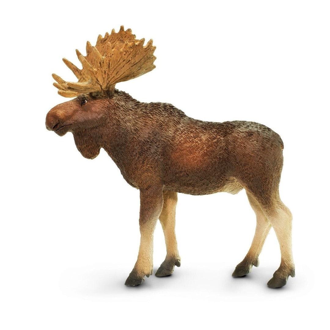 BULL MOOSE Large Figure for Crafts Figurines Arts Crafts Ideas Plastic ...