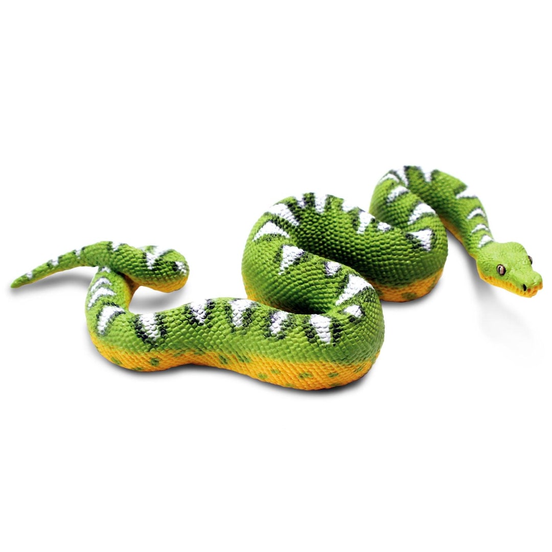 TREE BOA SNAKE Figurine Figures Large Miniature Figurines Plastic ...