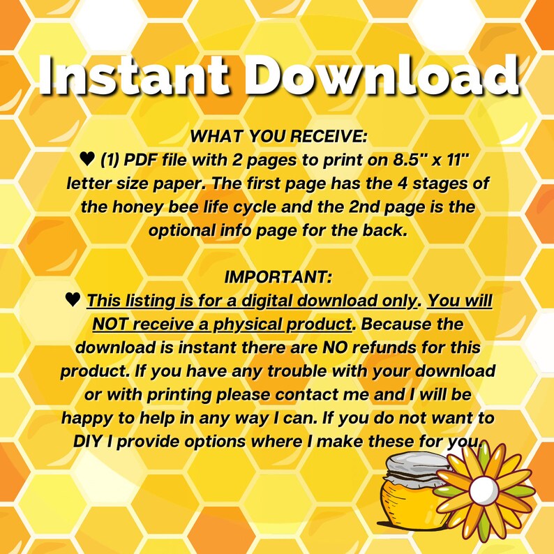 PRINTABLE Honey Bee Life Cycle Matching Cards Identification - Etsy