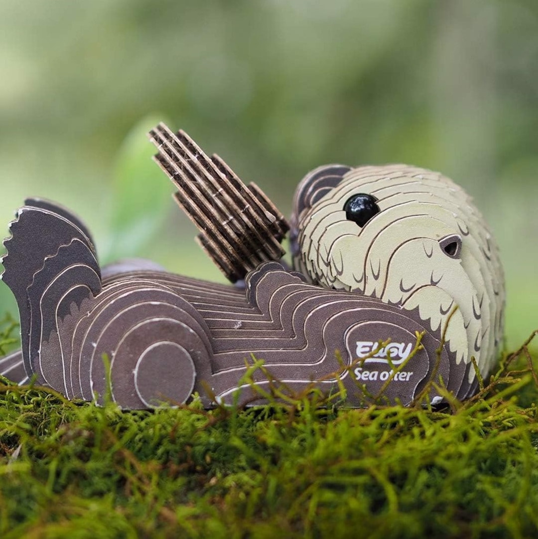SEA OTTER 3D Puzzle Diy Craft Model Kit for Kids Adults Dodoland EUGY ...