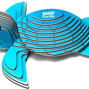 SEA TURTLE 3D Puzzle Diy Craft Model Kit for Kids Adults Dodoland EUGY ...