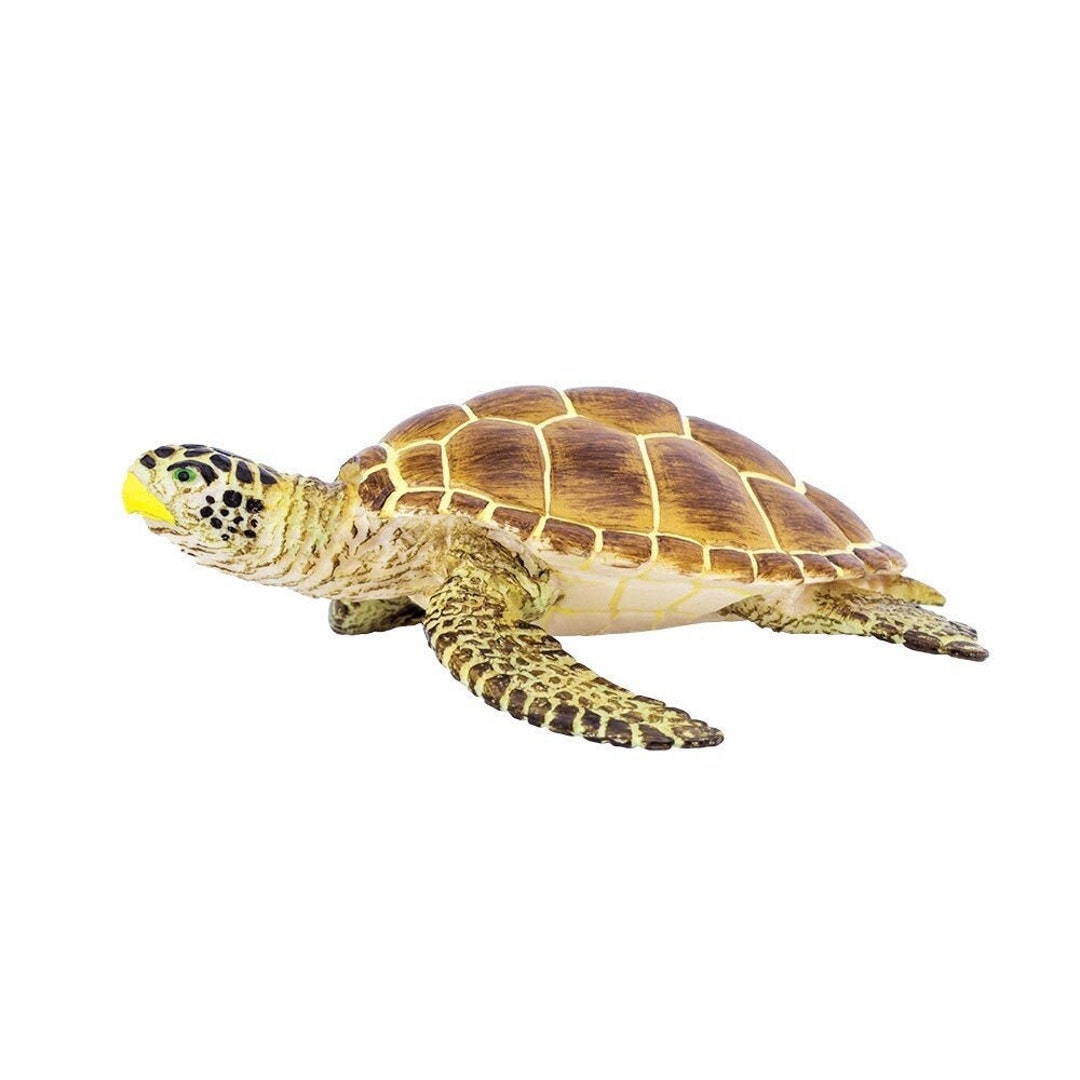 LOGGERHEAD TURTLE Figurine Figures Large Miniature Figurines Plastic ...
