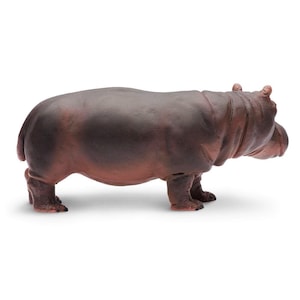 Hippo Figurine Hippopotamus Figure for Crafts Arts Plastic Animal Ideas ...