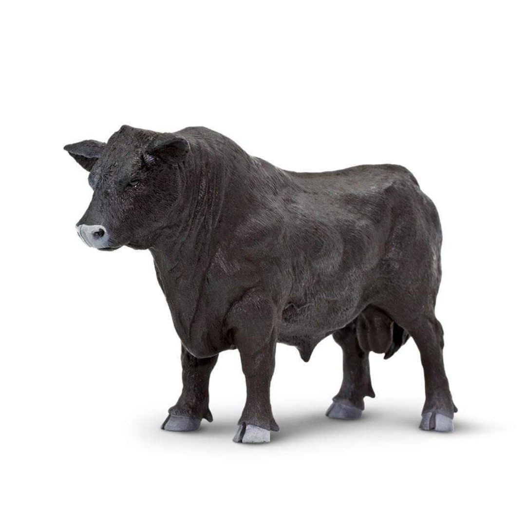 ANGUS BULL COW Animal Figurine Figures Miniature Farm Figurines ...