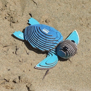 SEA TURTLE 3D Puzzle Diy Craft Model Kit for Kids Adults Dodoland EUGY ...