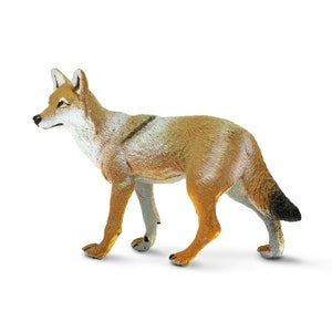 COYOTE ANIMAL Figurine Figures Large Miniature Figurines Plastic Figure ...