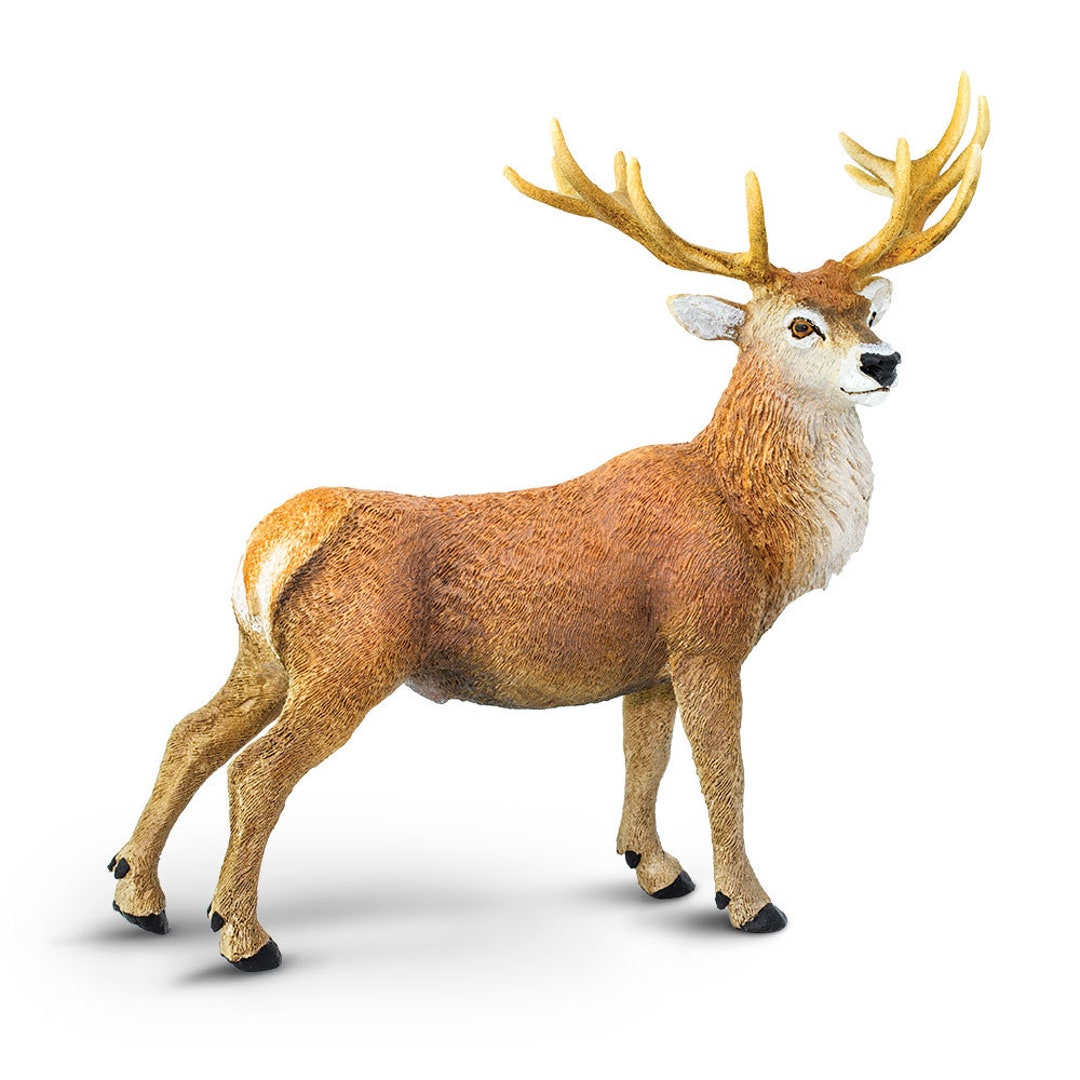 RED DEER Stag Figurine Figures Large Miniature Figurines Plastic Animal ...