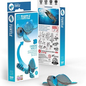 SEA TURTLE 3D Puzzle Diy Craft Model Kit for Kids Adults Dodoland EUGY ...