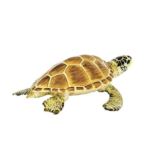 LOGGERHEAD TURTLE Figurine Figures Large Miniature Figurines Plastic ...