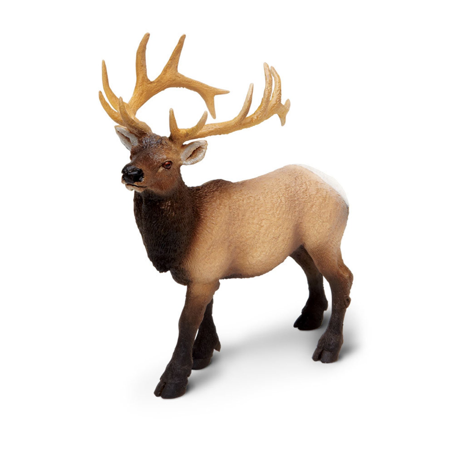 ELK BULL Figurine Figures Large Miniature Figurines Plastic Animal ...