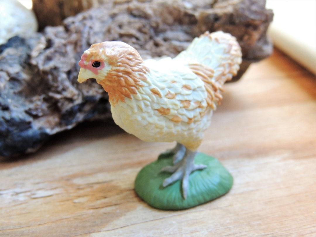 HEN CHICKEN Animal Figurine Figures Large Miniature Farm Figurines ...