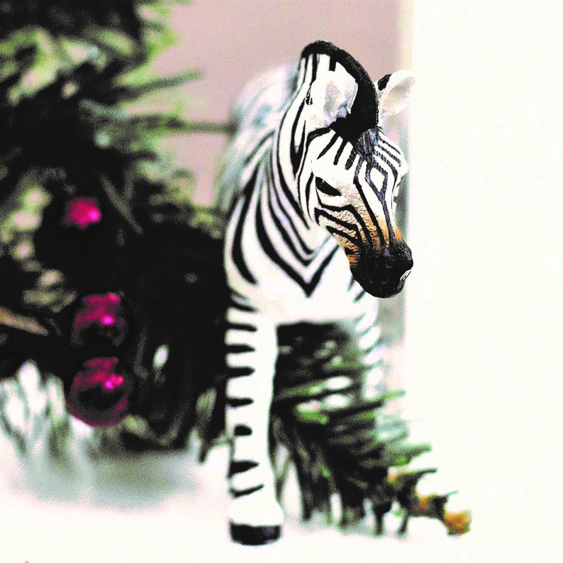 ZEBRA Figurine Figures Large Miniature Figurines Plastic Animal ...