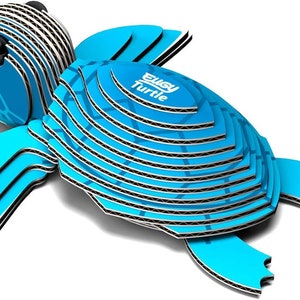 SEA TURTLE 3D Puzzle Diy Craft Model Kit for Kids Adults Dodoland EUGY ...