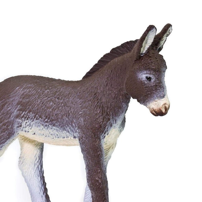 DONKEY FOAL Animal Figurine Figures Large Miniature Farm Figurines ...