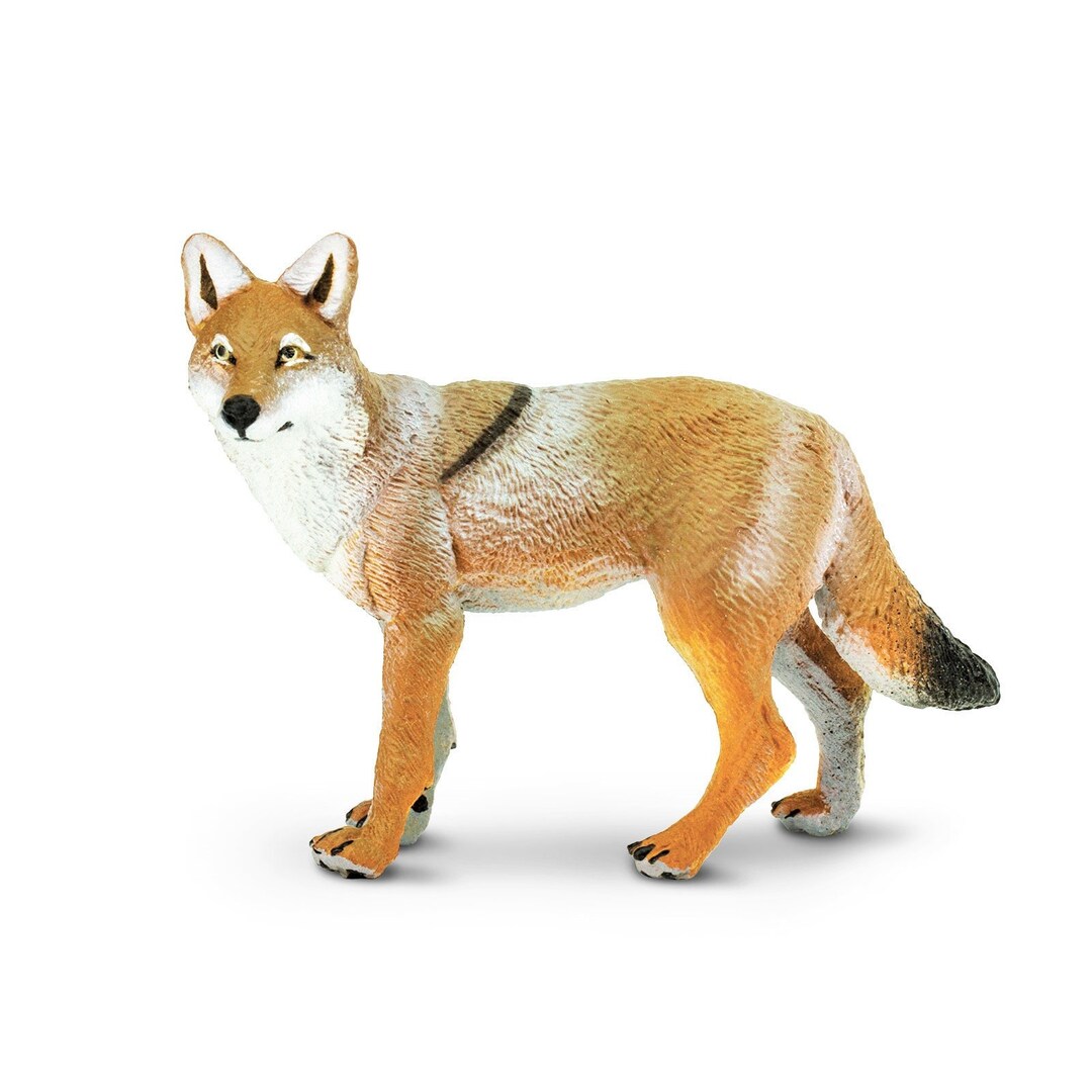 COYOTE ANIMAL Figurine Figures Large Miniature Figurines Plastic Figure ...
