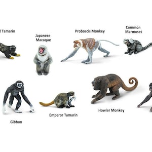 MINIATURE MONKEY Apes Figurine Figure Fairy Garden Dollhouse Diorama ...