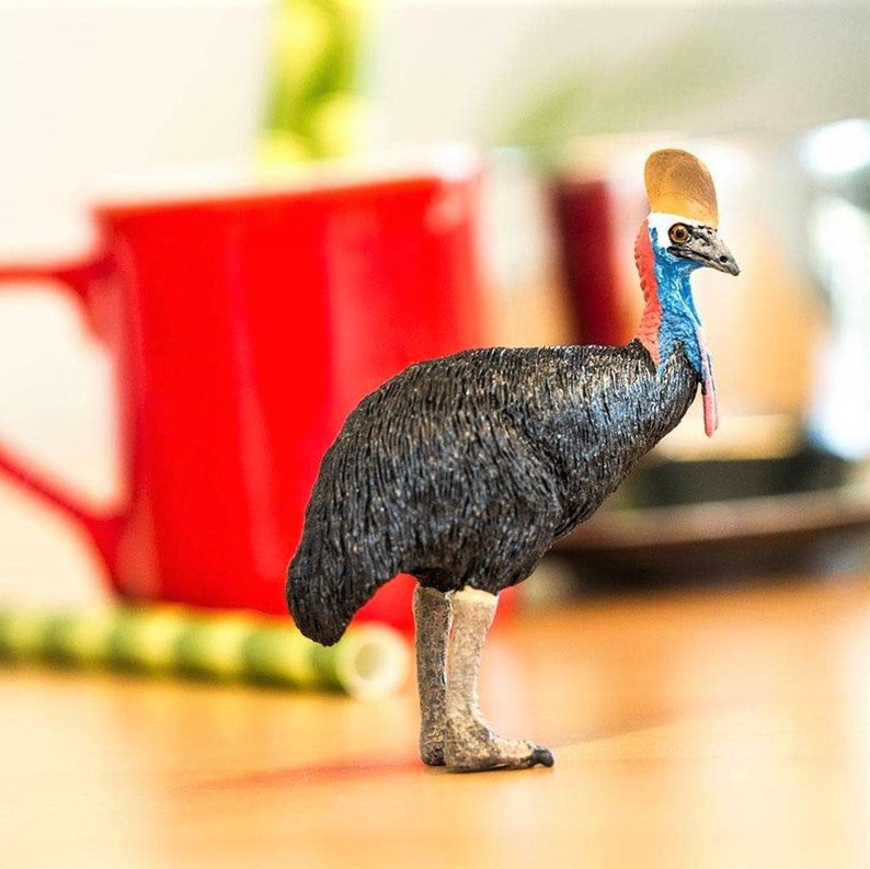 CASSOWARY Bird Figurine Figure Large Miniature for Crafts Figurines ...