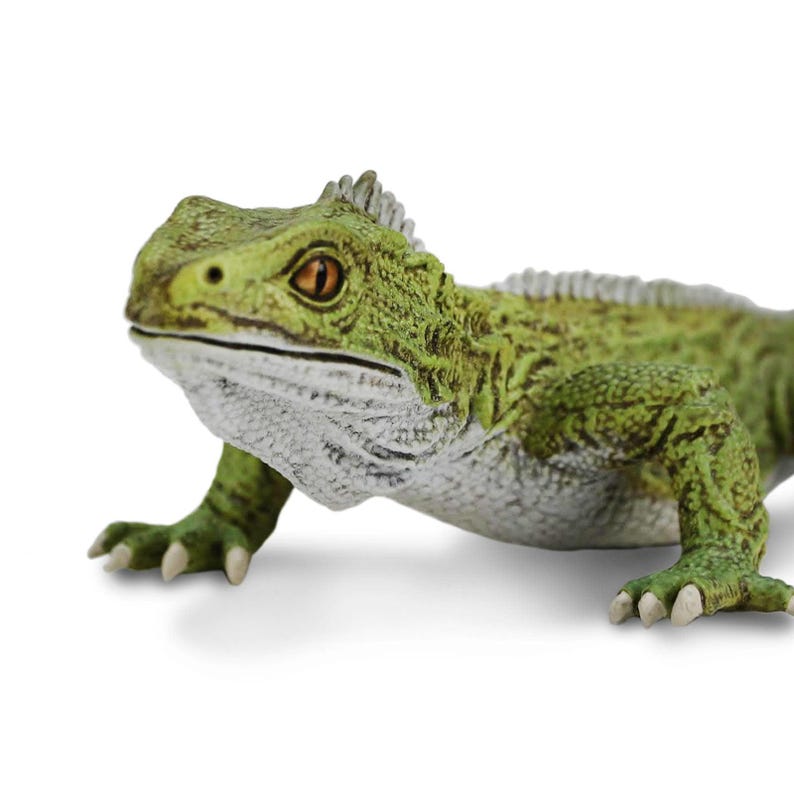 TUATARA REPTILE Figurine Figures Large Miniature Figurines Plastic ...