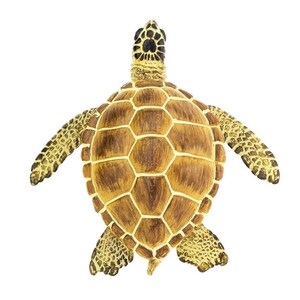 LOGGERHEAD TURTLE Figurine Figures Large Miniature Figurines Plastic ...