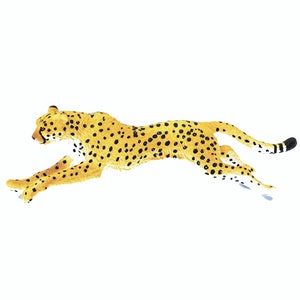 CHEETAH Figure Figurine Large Miniature Figurines Plastic Animal ...