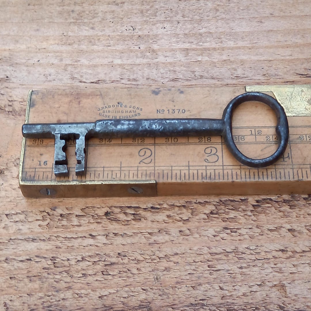 Antique Wrought Iron Door Key: 1700s Blacksmith Made - Etsy