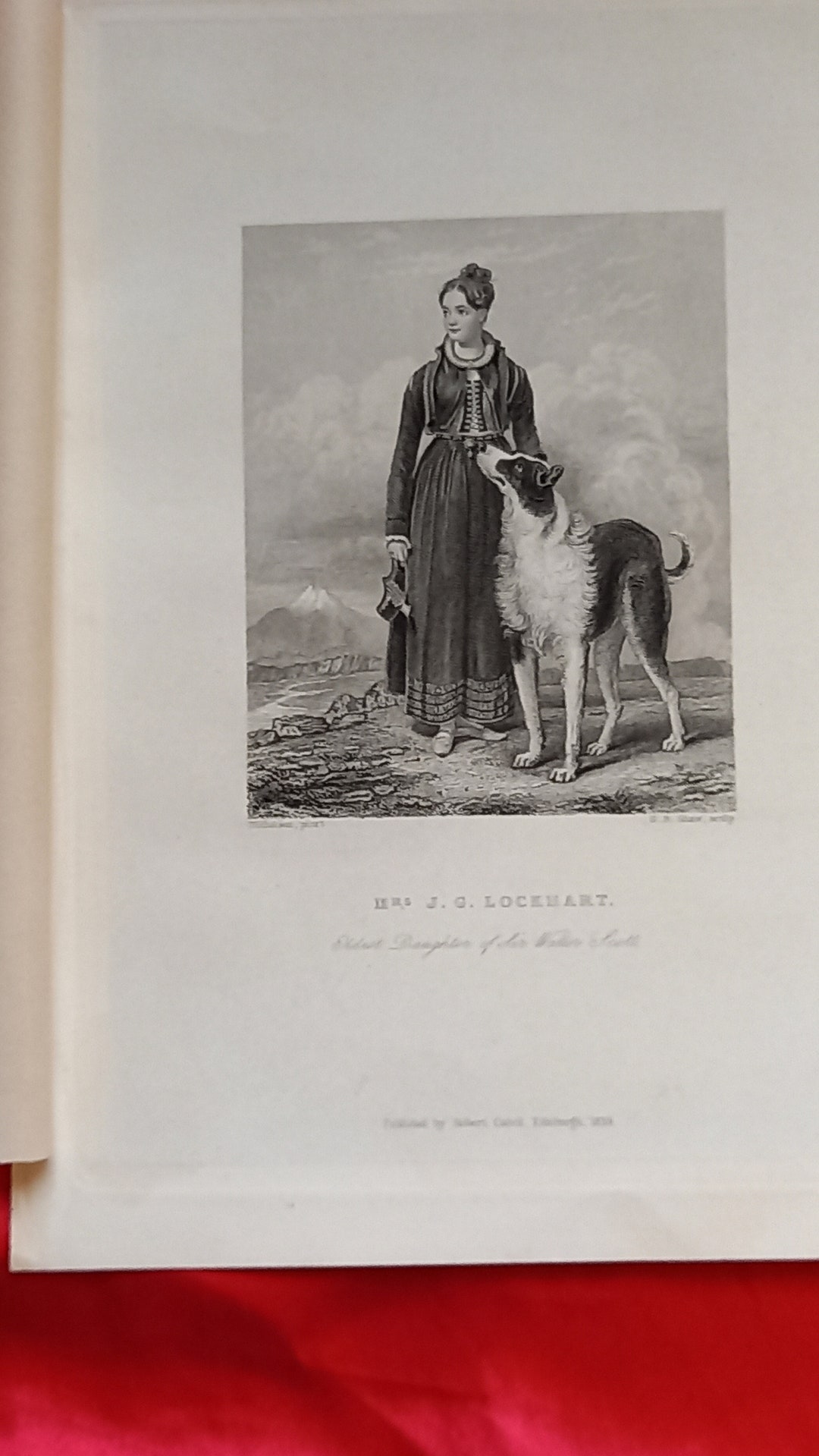 Antique Engraving of Mrs J.g.lockhart the Eldest Daughter of Sir Walter ...