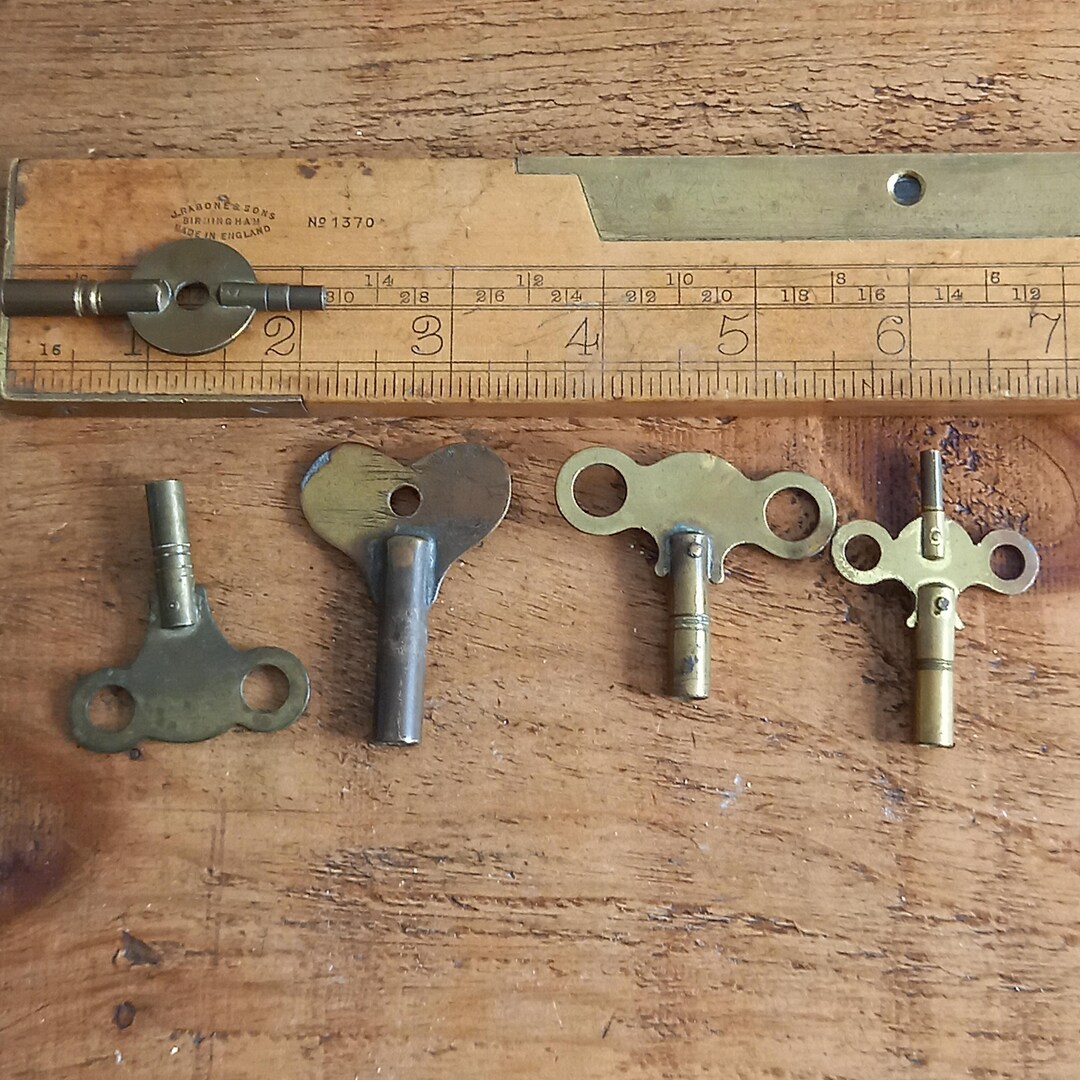 Antique/vintage Brass Clock and Watch Keys,antique Clock Keys.vintage ...