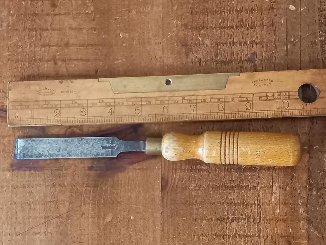 Vintage Wm & C PEACE Sheffield Chisel: 3/4" Brass Furrel Edge Tool - Etsy